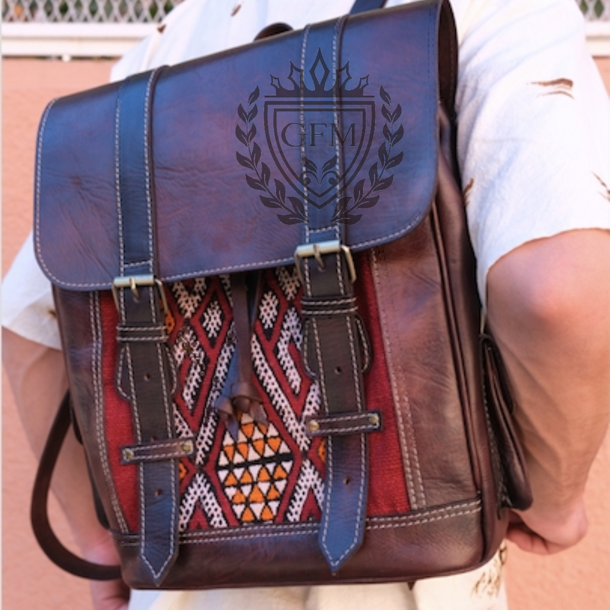 Backpack Carpet Travel Bag | Handmade Carpet Travel Bag