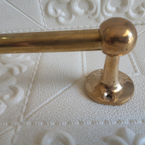 Wall Mount Kitchen Rack | Solid Red Brass Rod with Hooks for Pan, Pots